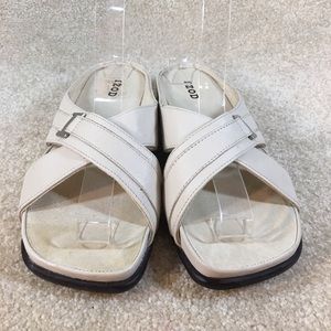 Izod | Shoes | Izod Off White Helen X Cross Slide Sandals 75 | Poshmark